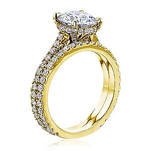 Kobelli 2ct Round Moissanite Fancy Hidden Halo Set - white-gold / 7.0 G-H