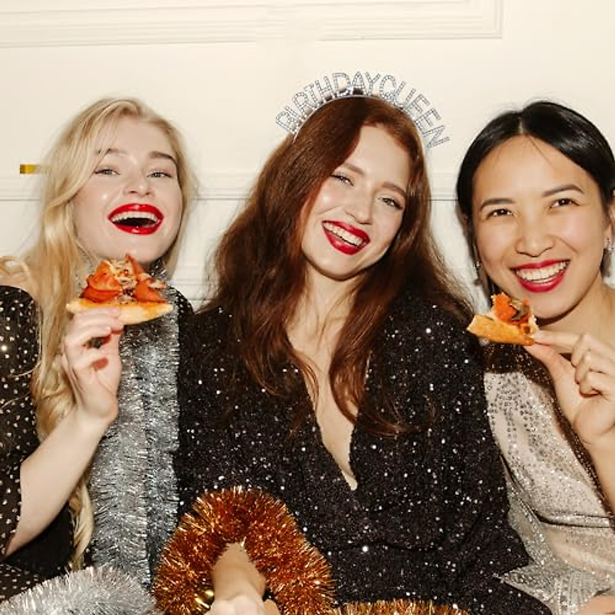 Vin Beauty Headband, Birthday Queen for Women Rhinestones, One Size Fits Most, Silver, 559295 2 WCfQUZ6TN