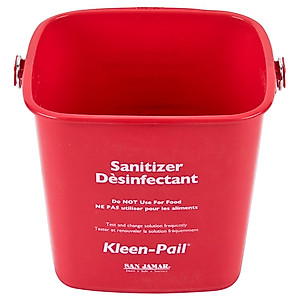 Carlisle FoodService Products San Jamar Kleen-Pail® Plastic Cleaning Bucket 8 Quarts Red