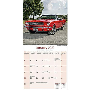 Classic Car Calendar - Muscle Car Calendar - American Muscle Cars Calendar - Calendars 2020 - 2021 Wall Calendars - Car Calendar - American Classic Cars 16 Month Wall Calendar by Avonside