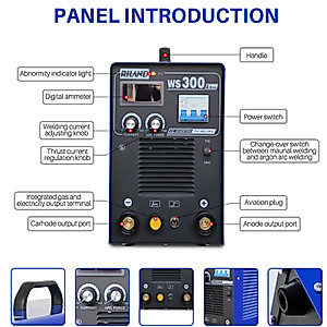 M5RU Welding Machine WS300A 2In1 ARC/TIG IGBT Inverter Arc Electric Welding Machine MMA Welders for Welding Working Electric Working Welding Equipment 110v