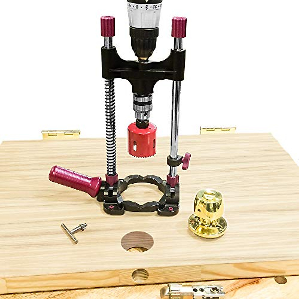 Milescraft 1318 DrillMate Portable Drill Guide - Drill Guide Attachment - Compatible with most 3/8 in. Drill Accessories - Self-Centering Base - Multi-Angle Readouts
