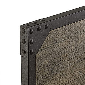 SHA CERLIN Twin Size Metal Platform Bed Frame with Wood Headboard, Mattress Foundation with Heavy Duty Metal Slats Support, No Box Spring Needed, Easy Assembly