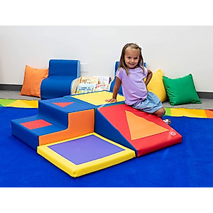 Children's Factory Shape and Play Climber, 4 Piece Set, Primary, CF322-389, Baby Indoor Soft Playground Climber, Daycare or Classroom Toddler Activity