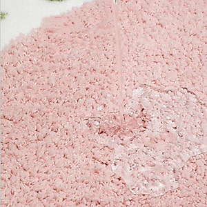 Soft Floral Area Rug Washable Elegant Shabby Rose Rug Non Slip Living Room Floor Rugs Shaggy Carpet for Bedroom (31.5''x47.2'', Pink)