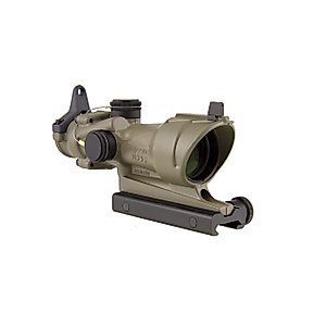 Trijicon ACOG TA01-D-100319 4x 32 Tritium Only, Center Illuminated Amber Crosshair .223 Reticle Scope, Dark Earth