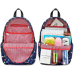 CAMTOP Preschool Backpack for Kids Boys Toddler Backpack Kindergarten School Bookbags (Y0057 Car-Navy Blue)