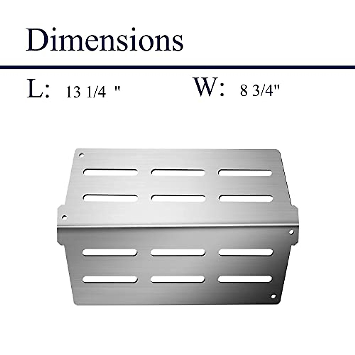 Boloda 13 1/4" Heat Deflector and 17.5" Flavorizer Bars Replacement for Weber 7620 7622, Genesis 300 Series E310 E330 S310 S320 EP/CEP-310 EP/CEP-320 EP/CEP-330 with Front Control Knobs 2011 & Newer