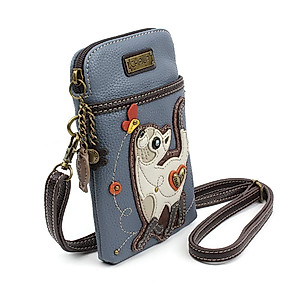 Chala Slim Cat Cellphone Crossbody Handbag - Convertable Strap, Cat Lovers Gift