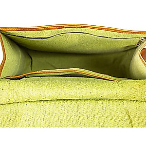 THE CHARMIKA - Vintage Full Grain 21 Inch Leather Laptop LARGE Backpack Casual Bookbag Daypack Camping Travel Rucksack Knapsack (Tan Brown)