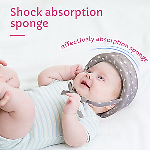 Geyoga 2 Pack Baby Safety Helmet for Crawling Walking with 2 Pairs Knee Pads Baby Head Protector Adjustable Baby Head Cushion Bumper Bonnet for Learning to Walk(Owl Style)