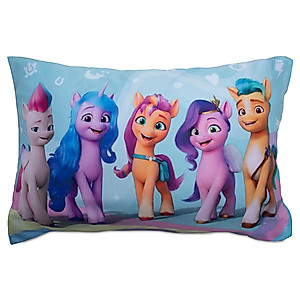 My Little Pony 4 Piece Toddler Bedding Set - includes Quilted Comforter, Fitted Sheet, Top Sheet, and Pillow Case Character Design for Toddler Bed