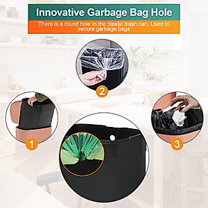 13.2 Gallon(50L) Trash Can, Fingerprint Proof Stainless Steel Kitchen Garbage Can with Removable Inner Bucket and Hinged Lids, Pedal Rubbish Bin for Home Office