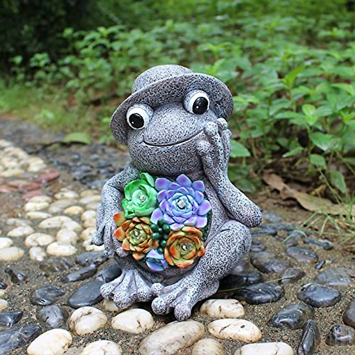 Garden Solar Lights, Widely Used Frog Style Vivid Colors Solar Outdoor Lights for Yard