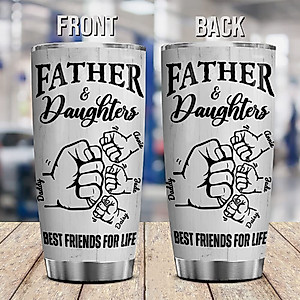Wassmin Dad Gifts From Daughter Personalized Father Daughter Best Friends Tumbler Cup 20oz 30oz Dads Stainless Steel Insulated Coffee Tumblers Travel Mug Fathers Day Birthday Christmas Presents