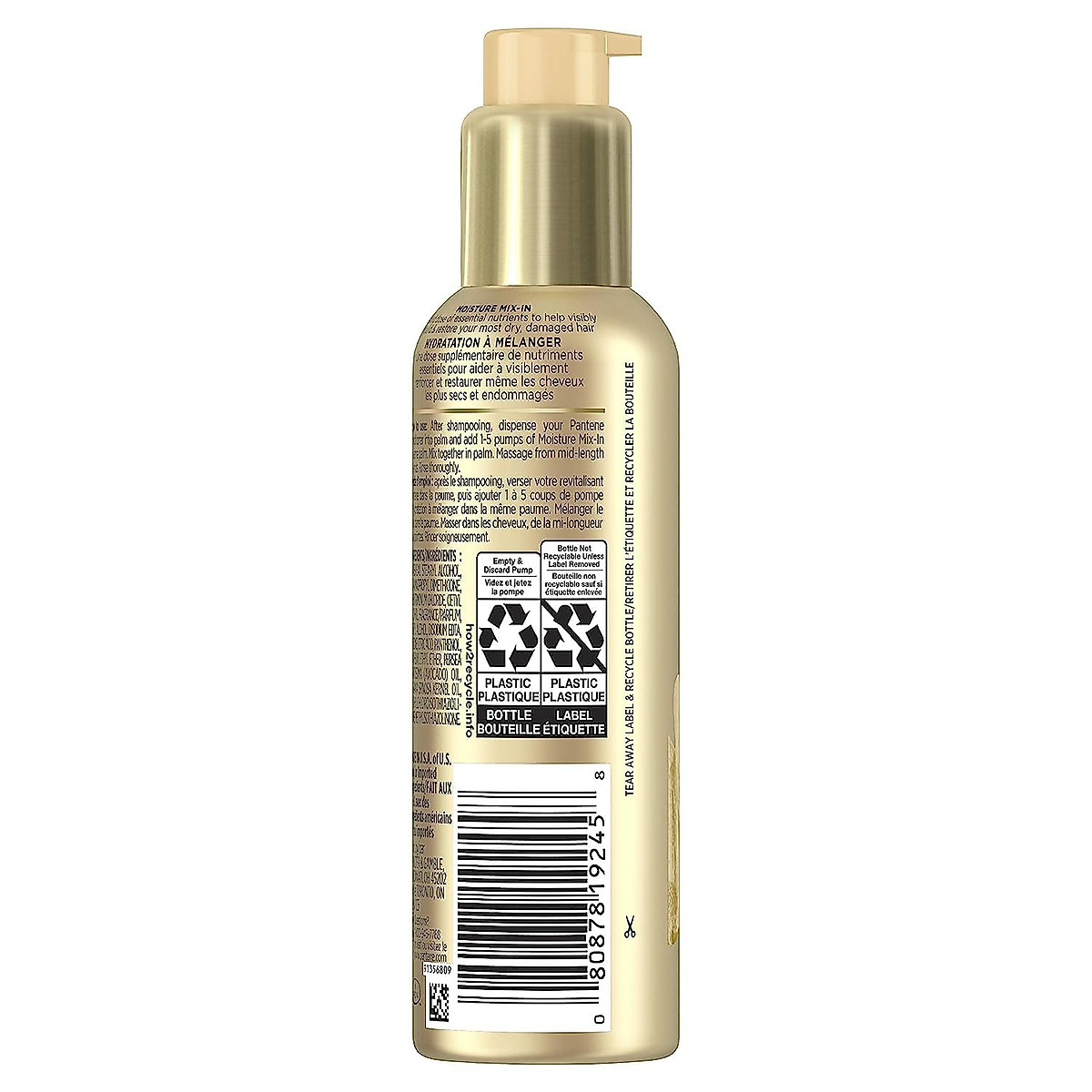 Pantene Miracle Rescue Moisture Mix-In, Damaged Hair Repair Conditioner Add-In, 3 fl oz.