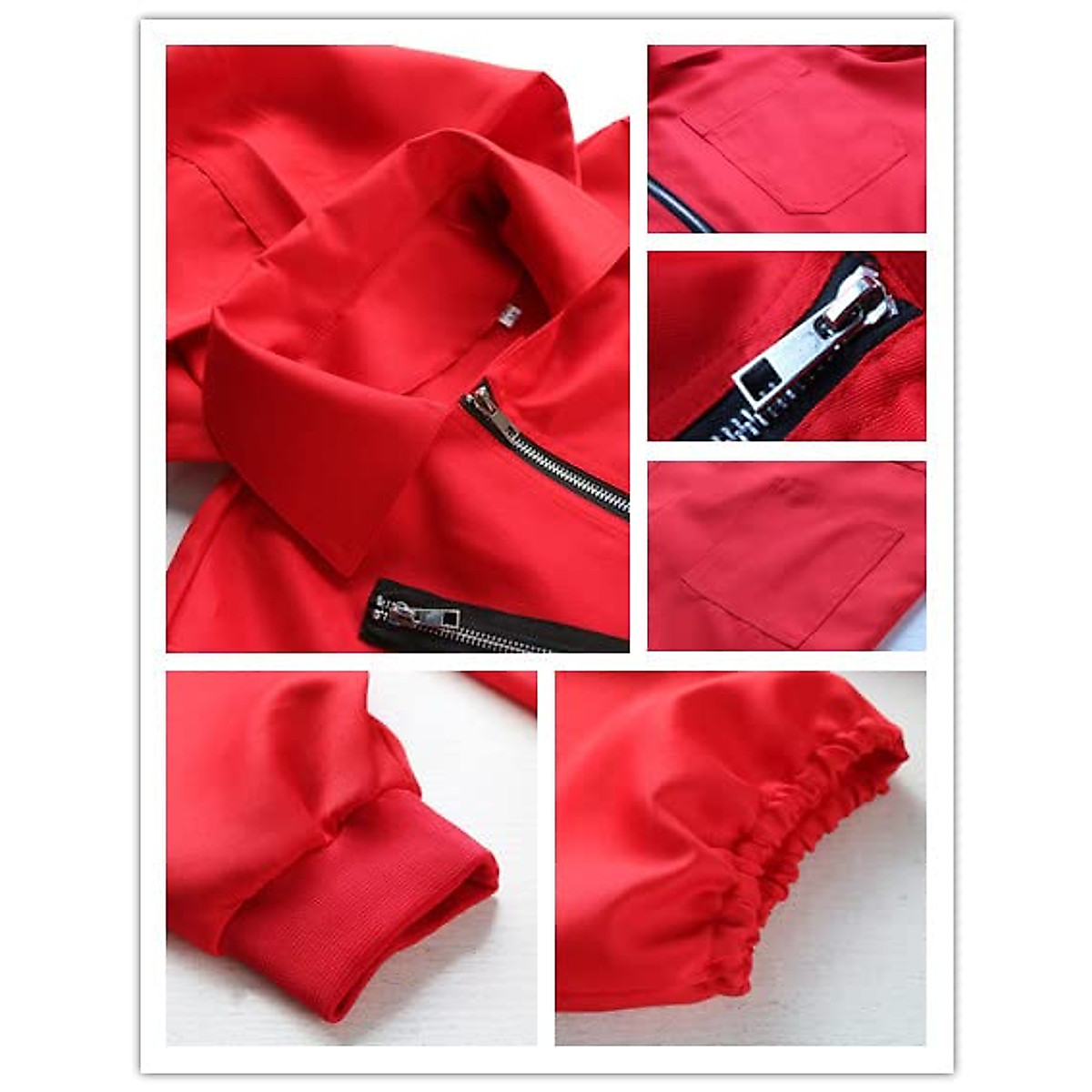 Lukyamzn Halloween Red Money Jumpsuit Cosplay Party Tracksuit Outfits Props Role Play Red Classic Costume from TV Series