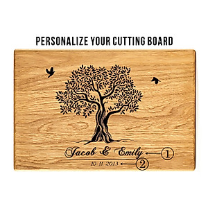 Walnut Custom Family Olive Tree Personalized Engraved Cutting Board Wedding Gift, Anniversary Gifts, Housewarming Gift Birthday Corporate