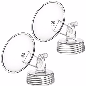 Belmikal 20mm 2 pc Flange Compatible with Spectra S2 Spectra S1 9 Plus Ameda MYA Motif Luna Breastpumps Replacement to Spectra Pump Parts and Spectra Flange. Compatible with Spectra Parts/Accessories