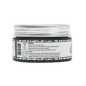 Clay Lotus Organic Face Wash - Acne-Prone, Oily Skin Cleanser with Tea Tree Oil & Neem. All-Natural Ingredients for Blemishes, Redness & Blackheads, Vegan Formula For Teens, Women and Men