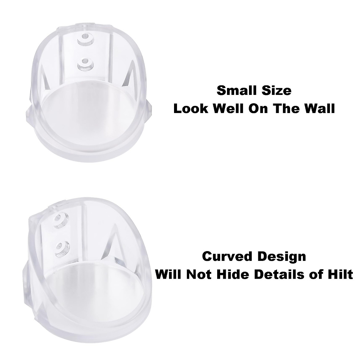 LEKUSHA Clear Lightsaber Wall Mount Display Stand Light Saber Holder Compatible for Any Lightsaber, Pack of 1