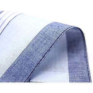 Men's Handkerchiefs,Classic design,100% Cotton Hankies,Pack of 6 (style 1)