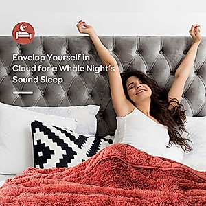 Sivio Weighted Blanket for Adult 20lbs, Shaggy Faux Fur and Soft Sherpa Weighted Throw Blankets Full Size Cozy Weighted Blankets for Men Women Deep Sleep, 60 x 80 Inches