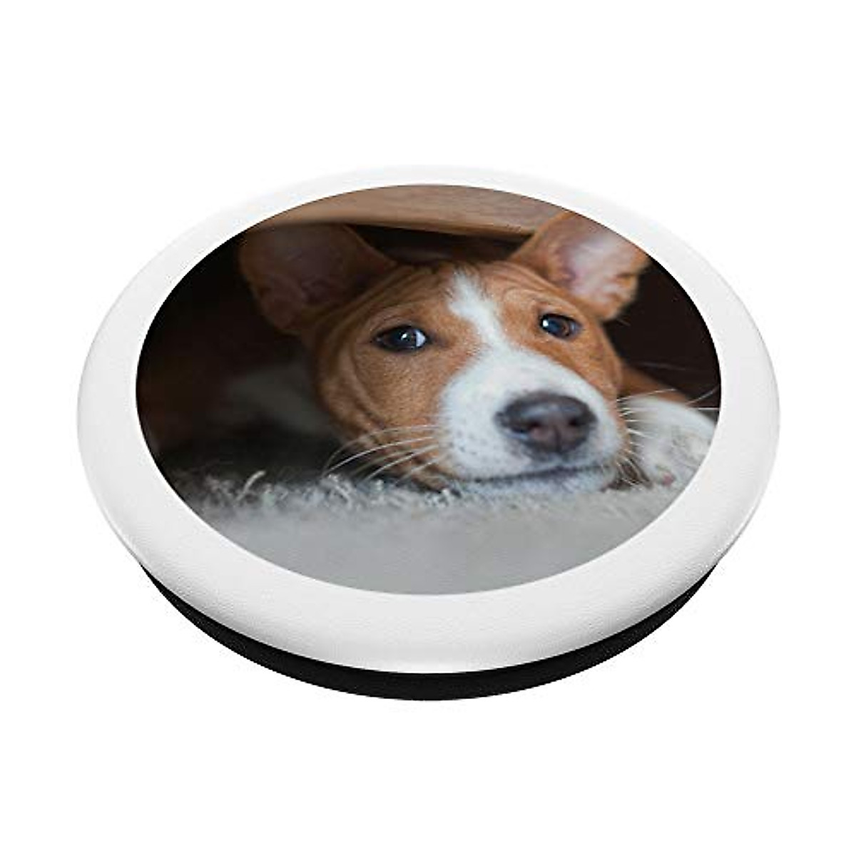 Cute Basenji Face Dog Breed Men Women Boy Girl Lover Gift PopSockets PopGrip: Swappable Grip for Phones & Tablets