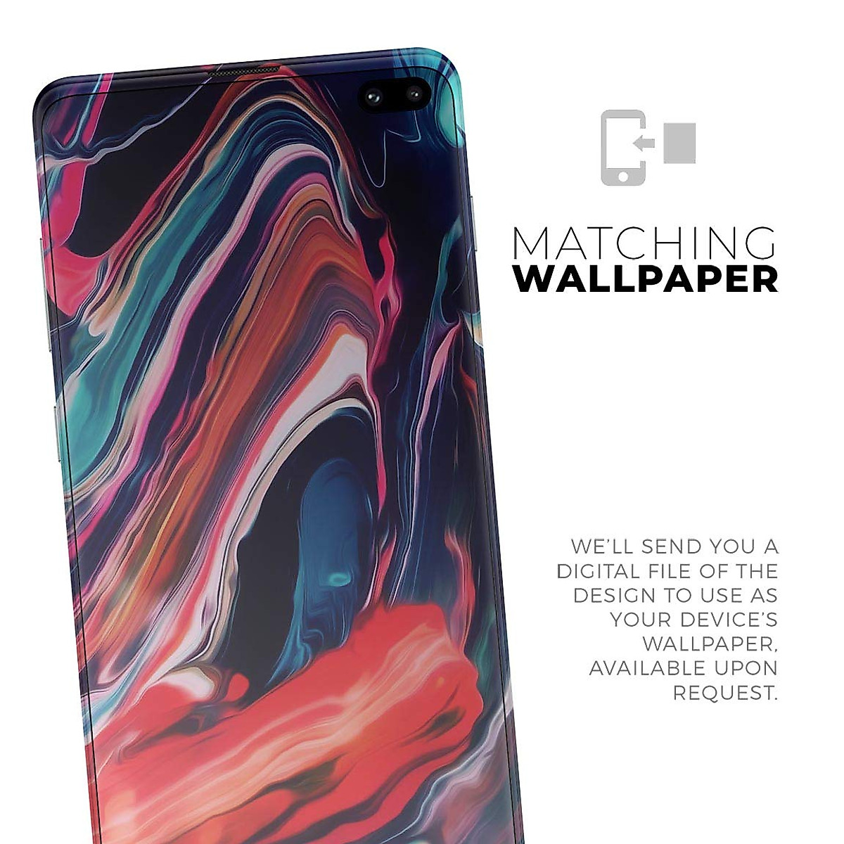 DesignSkinz Blurred Abstract Flow V55 Protective Vinyl Decal Wrap Skin Cover Compatible with The Samsung Galaxy S20 (Screen Trim & Back Glass Skin)