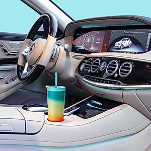 ENCOOL 24 oz Insulated Tumbler with Lid and Straw, 100% Leakproof Travel Coffee Mug, Stainless Steel Coffee Tumbler, Keeps Cold for 24 Hours or Hot for 8 Hours, Car Cup Holder Friendly (Avenue)