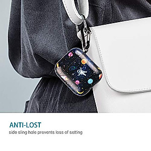 AirPods Case Gen 2&1, Lokigo Spacemen AirPods Case Cover Full Protective AirPods with Wireless Charging Hard Case Kits with Keychain/Strap/Earhooks/Watch Band Holder for Girls Women Men