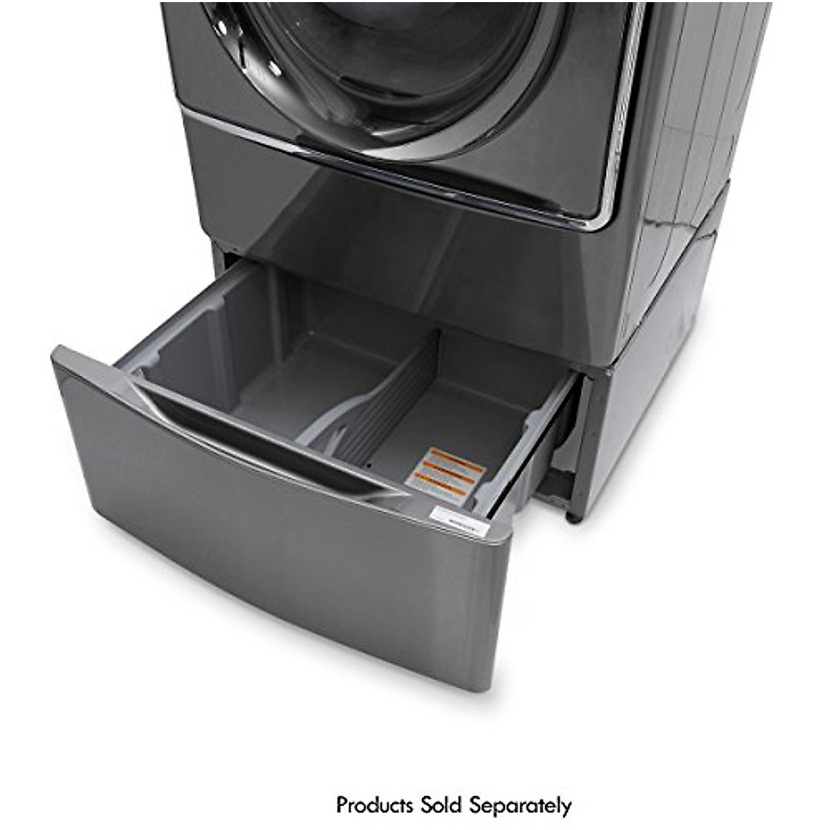 Kenmore Elite 51043 29" Wide Laundry Pedestal with Storage Drawer in Metallic silver