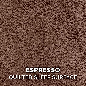 Furhaven XL Memory Foam Dog Bed Quilted Suede Mattress w/ Removable Washable Cover - Espresso, Jumbo (X-Large)