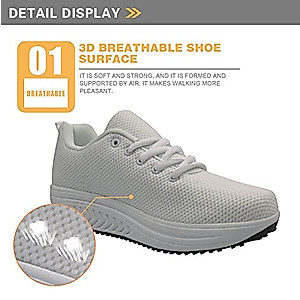 FOR U DESIGNS Funny Cat in Floral Women's Shoes Platform Lace Up Fitness Fashion Sneakers US 8