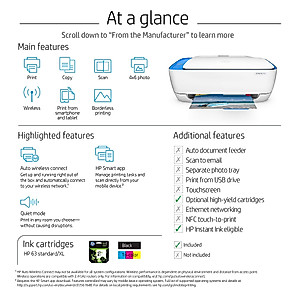 HP DeskJet 3632 All-in-One Printer (Renewed)