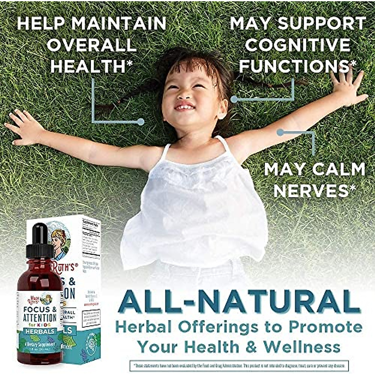 Kids Vegan Multivitamin Gummies & Focus Supplement for Kids Bundle by MaryRuth's | Immune Support for Kids, Natural Brain Support | May Help Improve Focus & Manage Stress