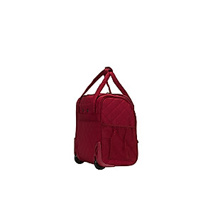 Rockland Melrose Upright Wheeled Underseater Carry-On Luggage, Red, 16-Inch