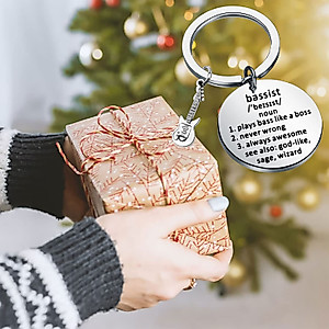 TIIMG Bassist Essential Keychain Gift Bass Guitar Player Gift Rock band Bassist Gift Bass Player Definition Keychain (Bassist US)