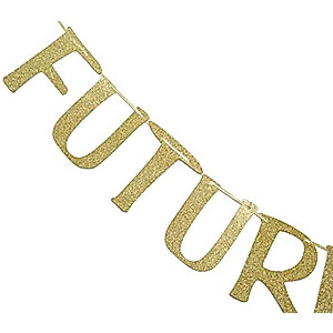 Future Mrs & Mrs Banner Gold Glitter Photo Booth Props for Lesbian Bridal Shower Engagement Wedding Bachelorette Party Decor