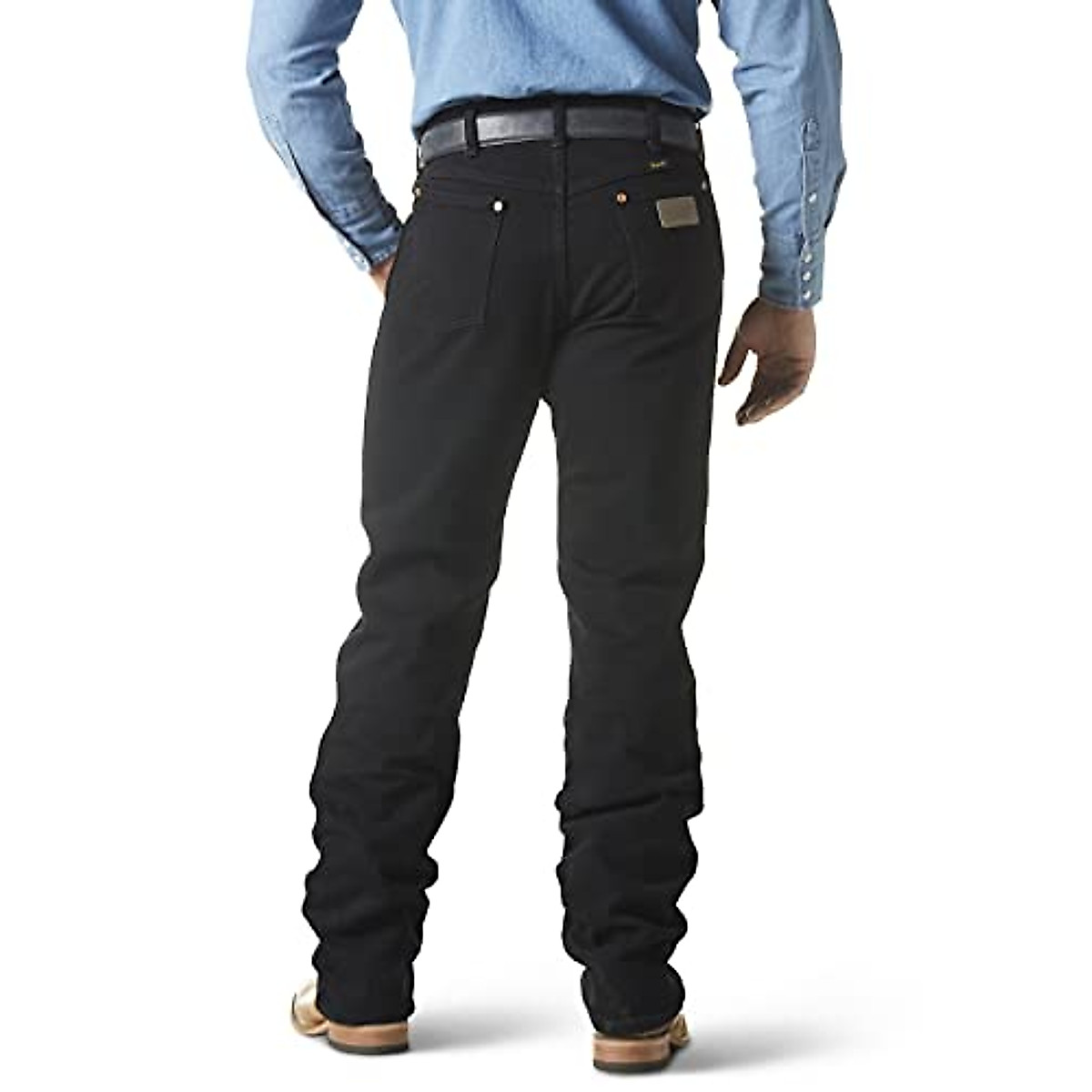 Wrangler Men's Cowboy Cut Active Flex Original Fit Jean, Black, 42W x 32L