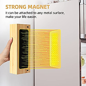 Ziplock Bag Storage Organizer for Kitchen Drawer - Magnetic Food Storage Bag Holders, Bamboo Baggie Organizer, Compatible with Gallon, Slider, Quart, Sandwich, Snack & Variety Size Bag （4-pack）