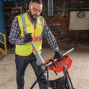 RIDGID 36273 460-6 Portable TRISTAND Chain Vise for 1/8"-6" Pipe, Red/Black