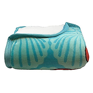 Jay Franco Disney The Little Mermaid Spirit of The Sea Sherpa Throw Blanket - Measures 50 x 60 inches, Kids Bedding Features Ariel - Fade Resistant Super Soft - (Official Disney Product)