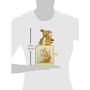 Schylling: Jack in Box - Kangaroo - Classic Pop-Up Music Toy, Momma & Baby Joey Finger Puppet, Plays Song Pop Goes The Weasel, Toddler & Kids 18mo+