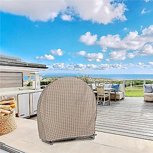 WBLCDH 40 inch Firewood Cover, 210D Oxford Cloth, Khaki, Storage Rack