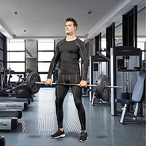 SPVISE Men's Compression Pants Leggings Sports Tights Cool Dry Athletic Baselayer Active Men Pants Workout Running Yoga Gym