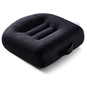 Adult Booster Seat for Car, Portable Booster Seat for Driver, Passenger , 3D Breathable Mesh Non-Slip Seat Cushions with Practical Handle for The Car, Office, Wheelchair (Extra Large) (Black)