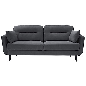 Serta Sierra Living Room Modern Design Microfiber Upholstered Couch Ideal for Smaller Spaces, 73" Sofa, Slate Gray