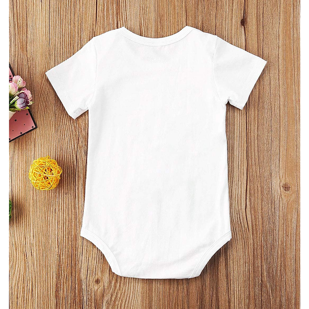 Newborn Baby GOT My Mind ON My Mommy Paws Funny Bodysuits Rompers Outfits Grey White 0-18M (Z-k Promoted from Dog?Grandparents Short Sleeve, 0-3M)