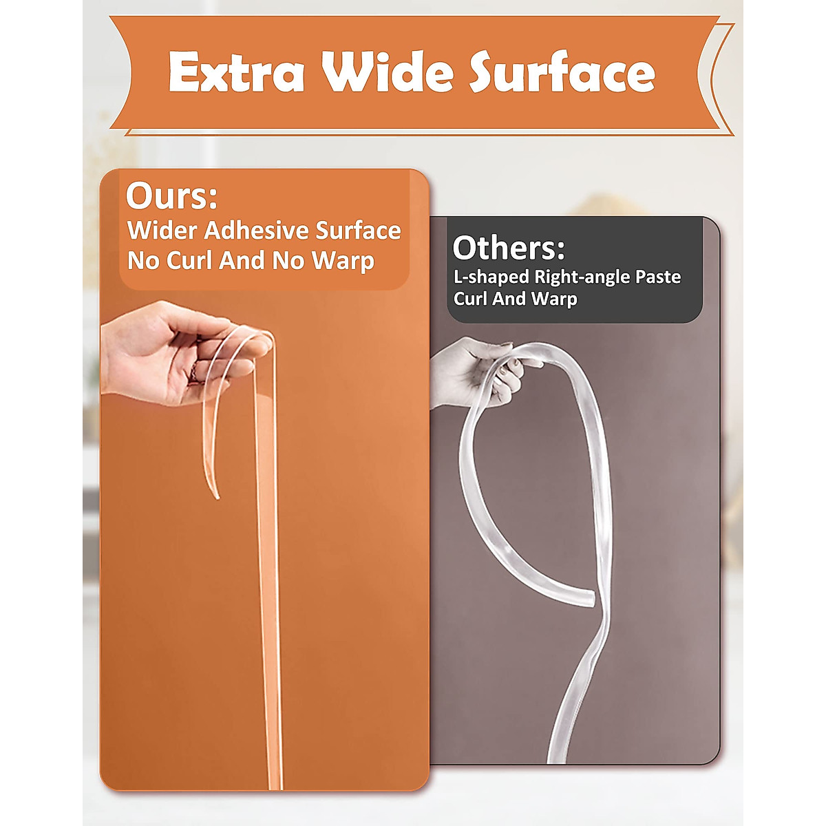 Baby Proofing,Edge Protector Strip, Clear Corner Protectors for Kids, Soft Baby Child Safety Corner Guards for Furniture Against Sharp Corners for Tables, Drawers, Sink, Wall 1.2in x 3.3ft